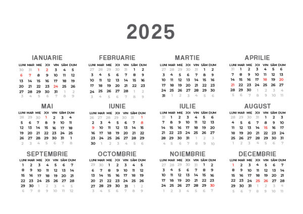 Calendar 2025 – Zile libere în 2025, Calendar Lunar